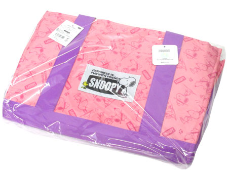 キャラ雑貨 保冷レジカゴバッグ スヌーピー：ピンク|【堀商店】景品・販促品・お祭り用品の激安販売